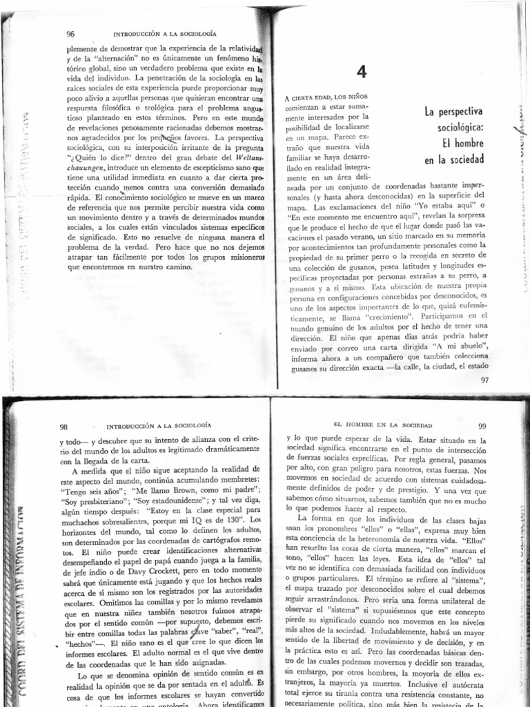 Peter Berger - Introducción A La Sociología | PDF