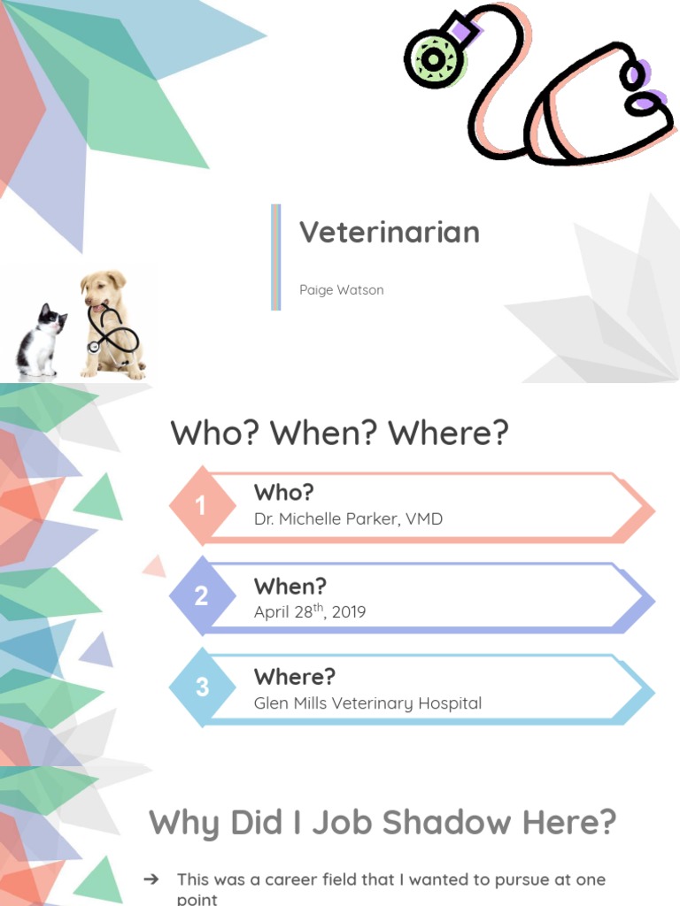 Job Shadowing Presentation | PDF | Veterinary Physician | Health Sciences