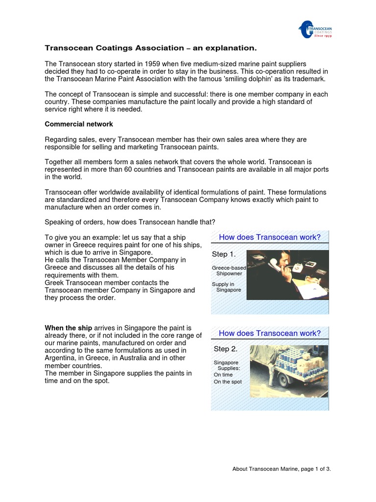 Transocean Marine Paint Services Overview | PDF | Receipt | Economies