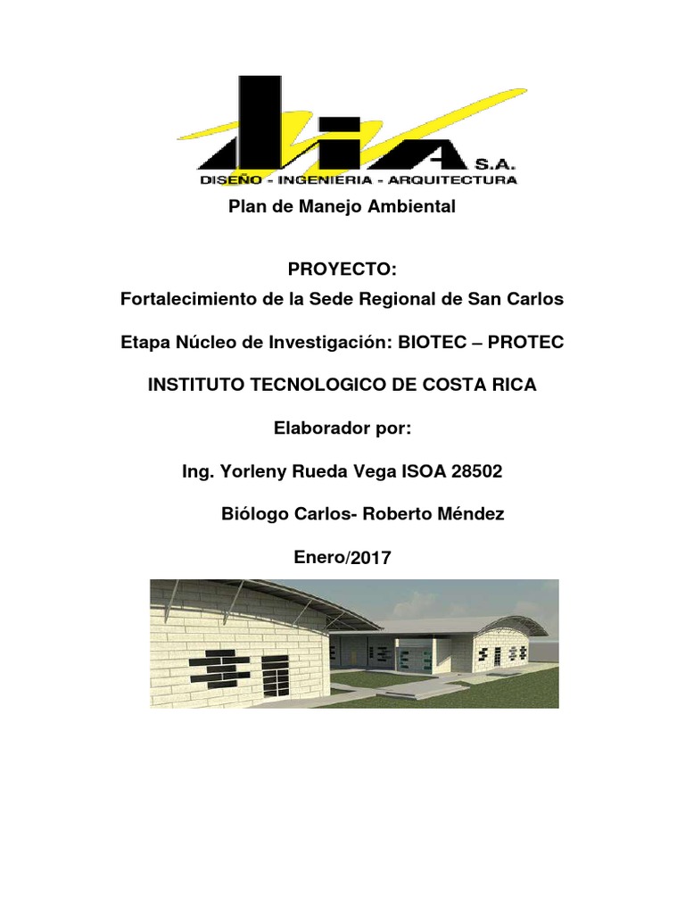 Plan de Manejo Ambiental Biotec-Protec | PDF | Residuos | Planificación