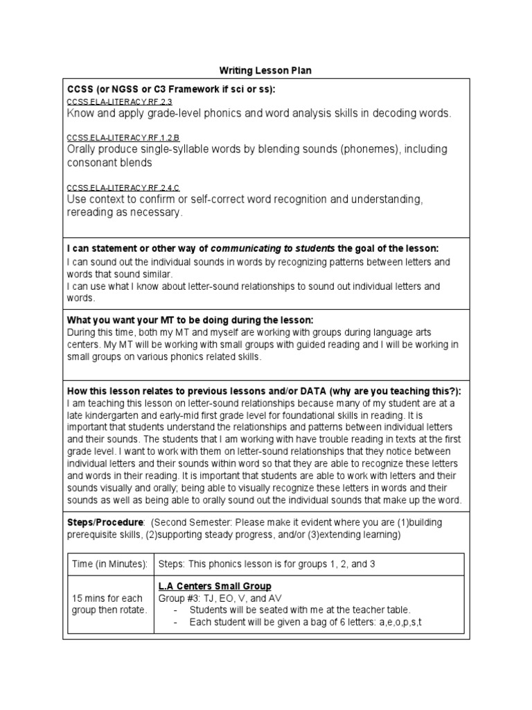 Ccss Ela-Literacy RF 2 3 | PDF | Phonics | Teaching