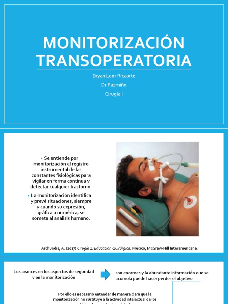 Monitorización Transoperatoria | PDF | Anestesia | Corazón