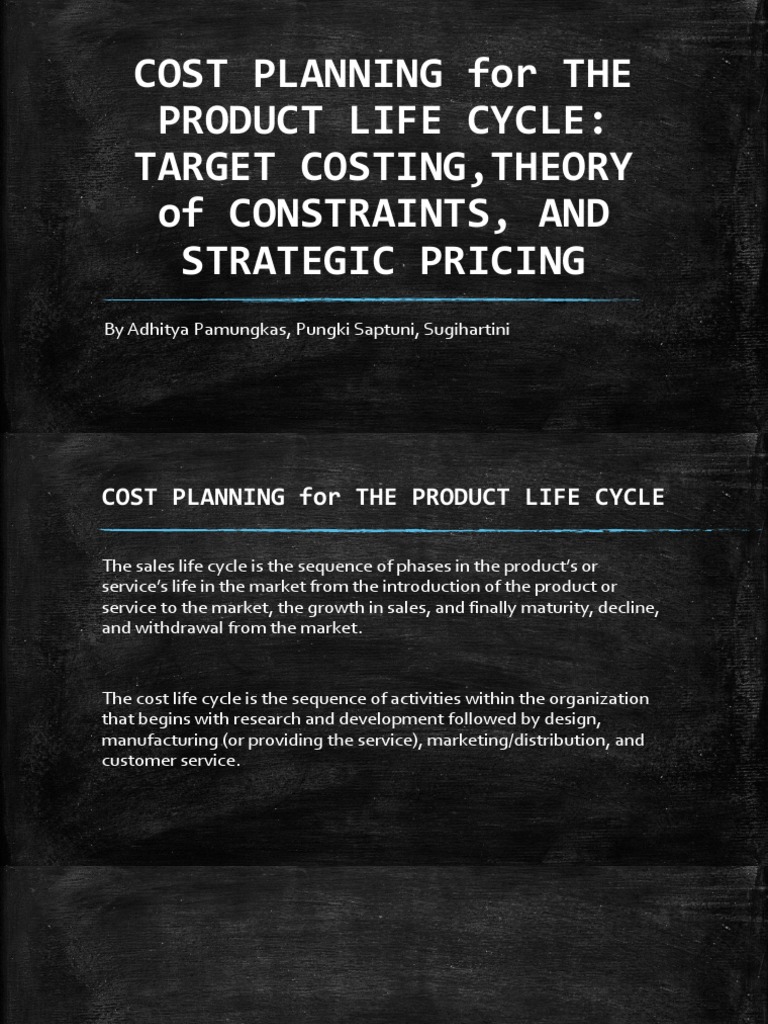 Life Cycle Costing and Pricing Strategies | PDF | Life Cycle Assessment ...