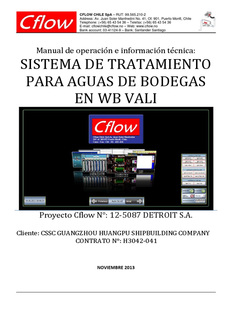 Sistema Cflow | PDF | Bomba | Redox
