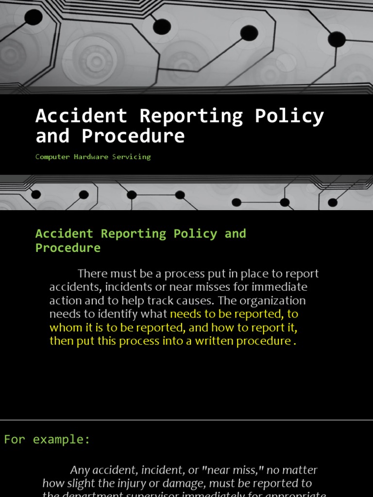 Accident Reporting Policy and Procedure | PDF | Safety | First Aid