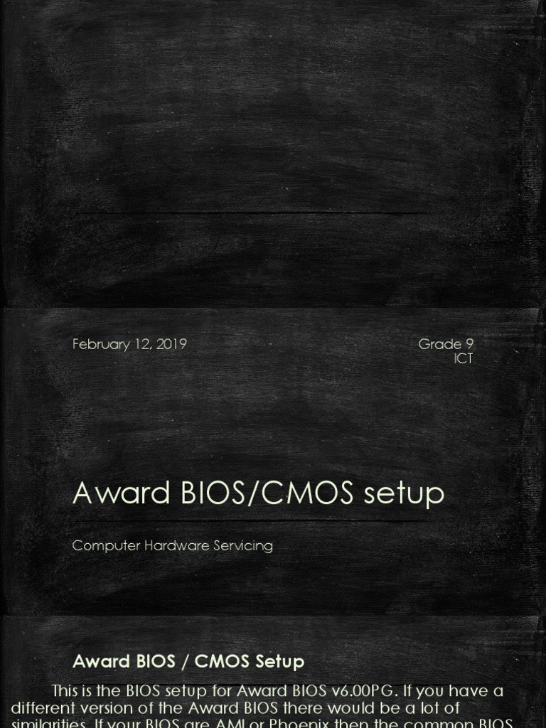 Award Bios - Cmos Setup | PDF | Bios | Booting