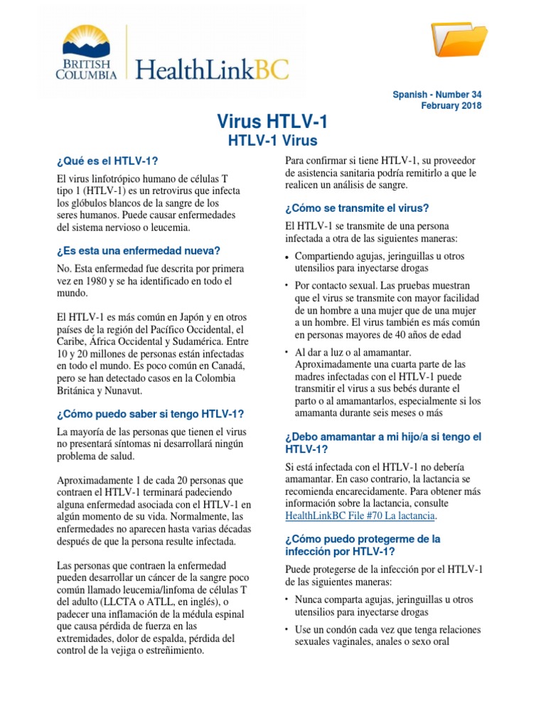 Virus HTLV 1 | PDF | Epidemiología | Rtt