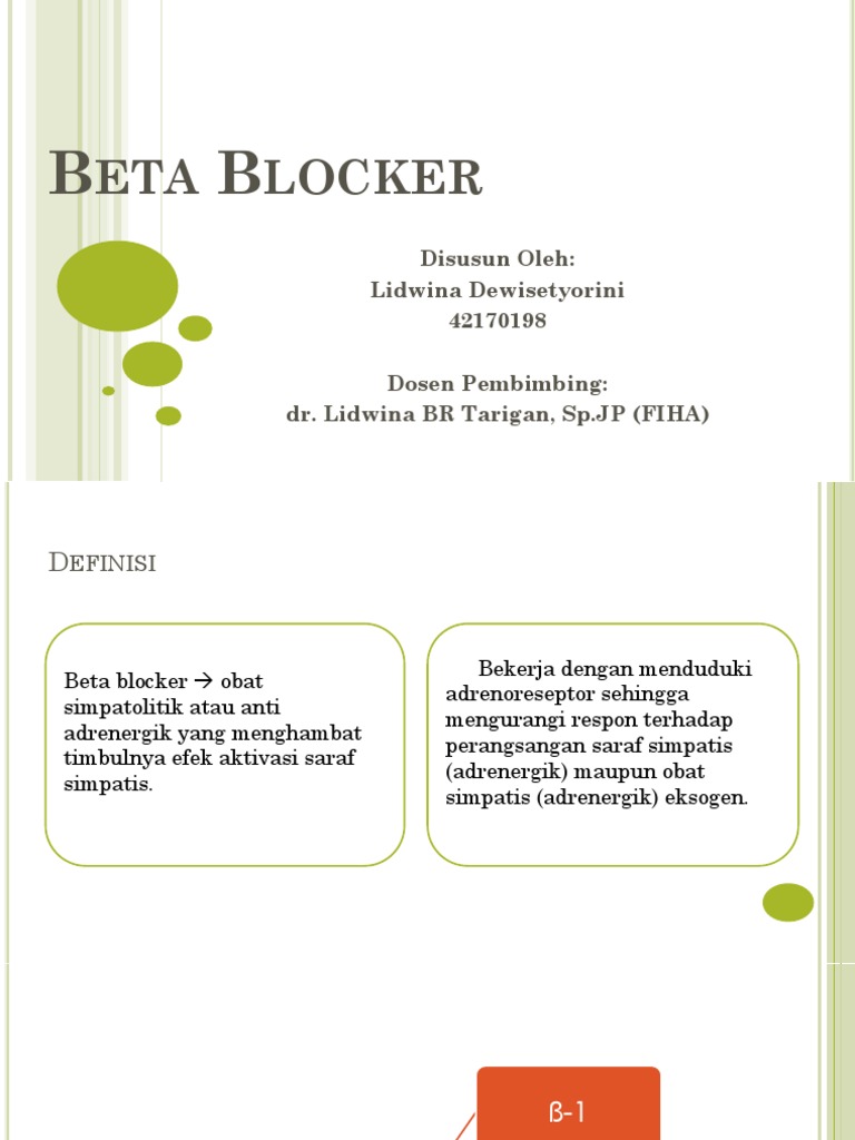 Beta Receptor Blocker | PDF