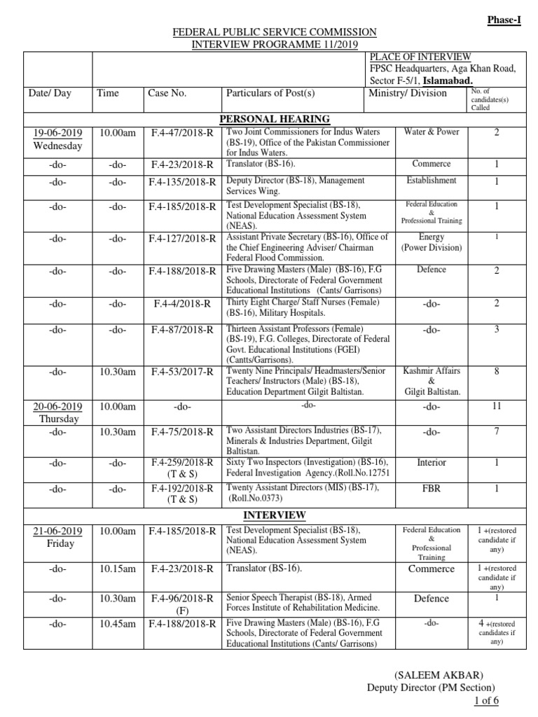 Interview Prog No. 11-2019 | PDF | Pakistan | Government