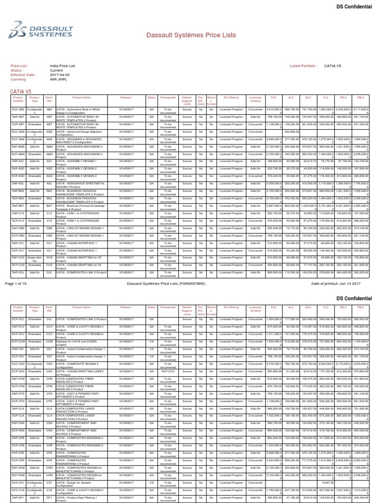 Pricing Catia V5 | PDF | Graphics Software | Computer Aided Design