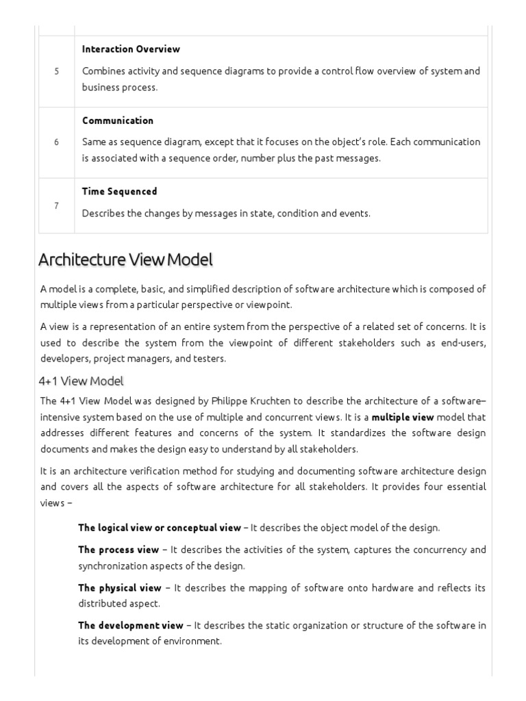 4+1 Model | PDF | Software Architecture | System