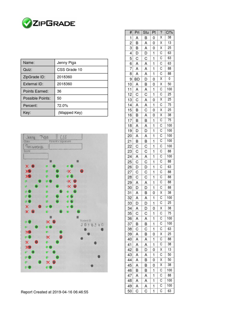 Zipgrade Scored Paper | PDF | Nature