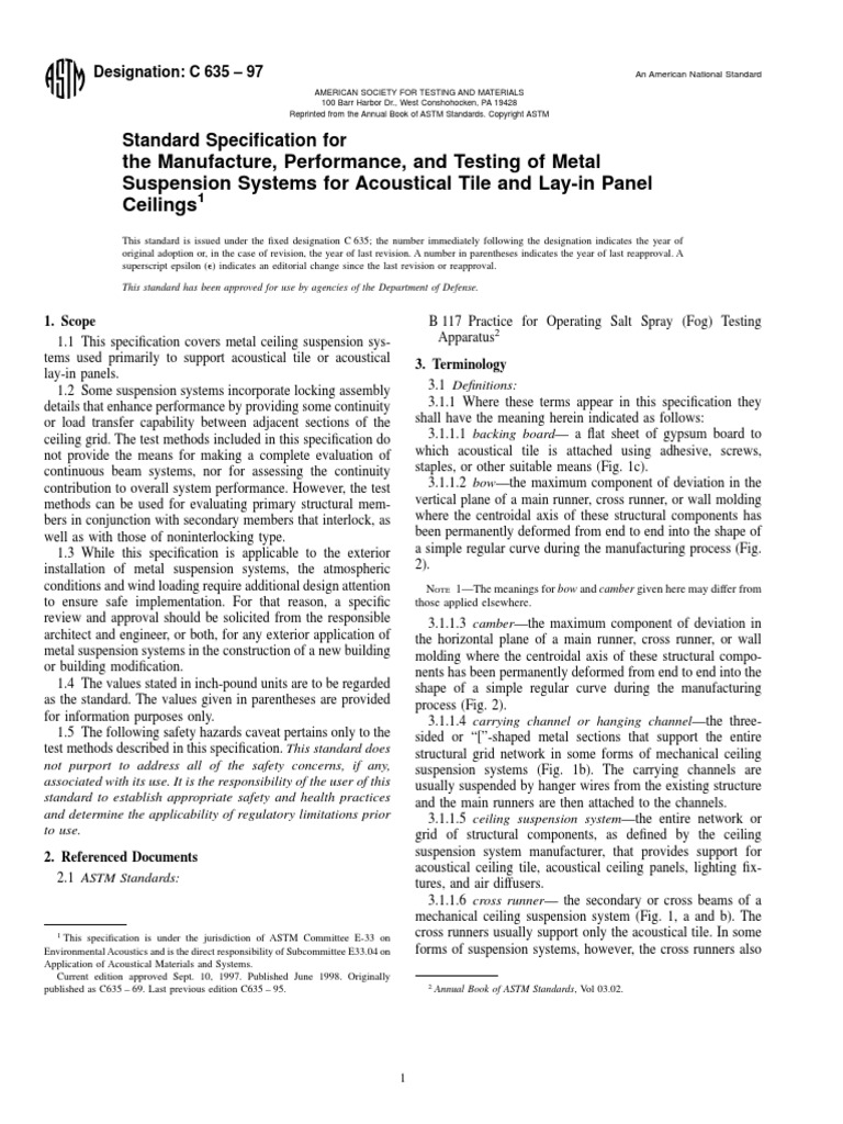 Astm C635 | PDF | Sodium Chloride | Corrosion