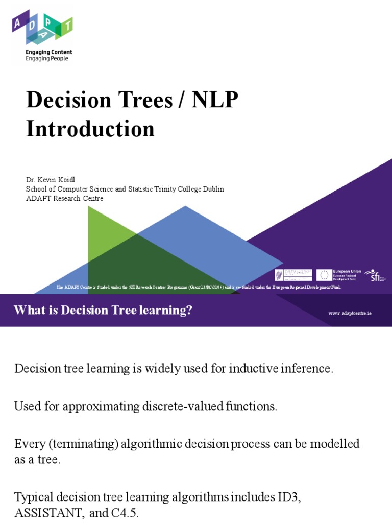 Decision Trees Nlp Pdf Statistical Classification Computer Programming