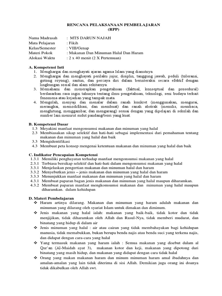 RPP Micro Teaching | PDF