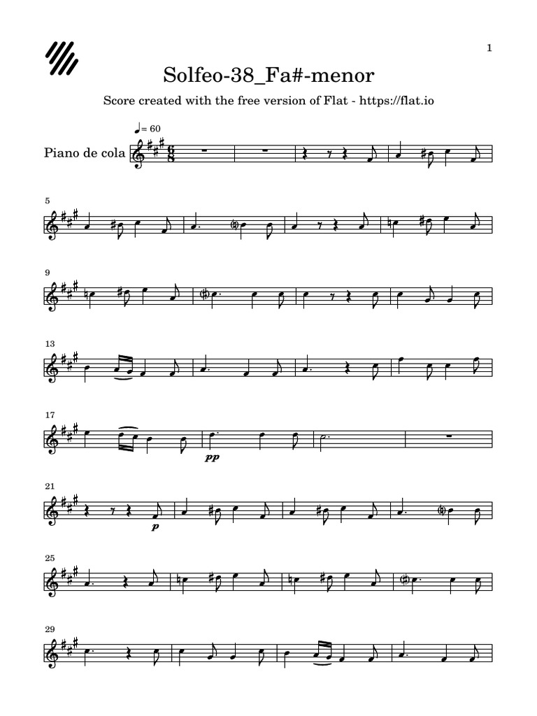 Solfeo 38 - Fa# Menor PDF | PDF