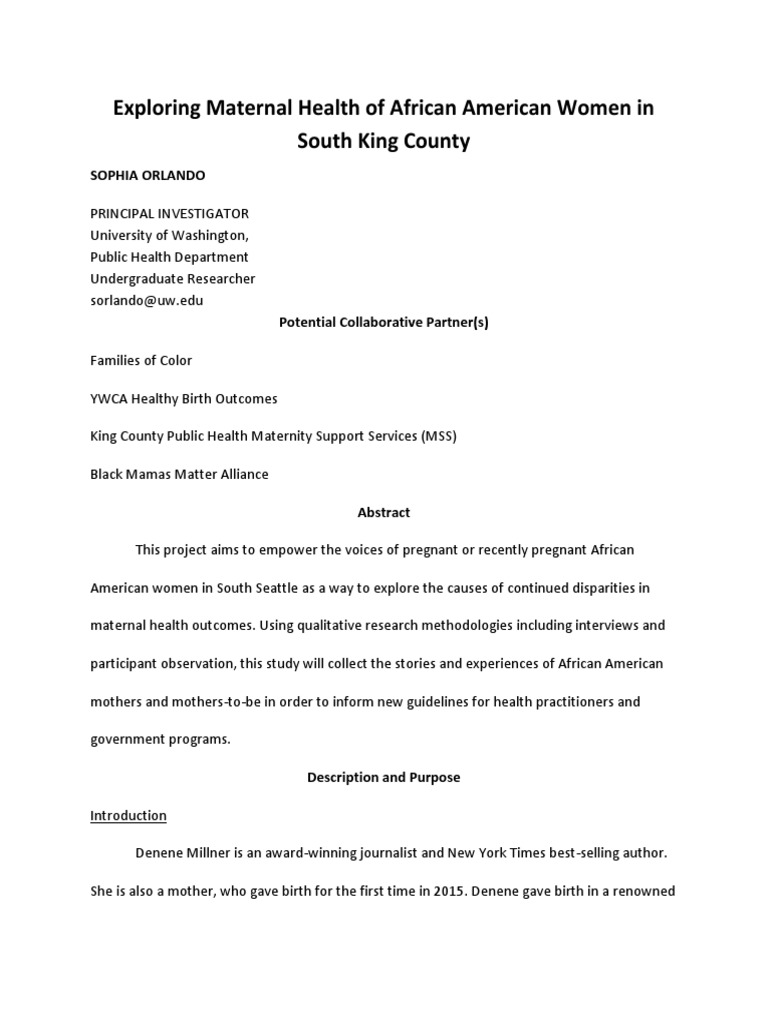 Research Proposal | PDF | Maternal Health | Pregnancy