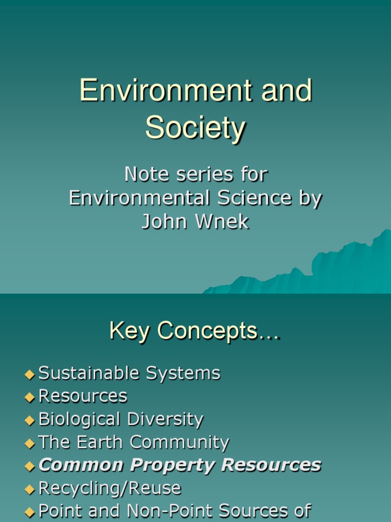 Understanding Environment and Society | PDF | Sustainability | Resource