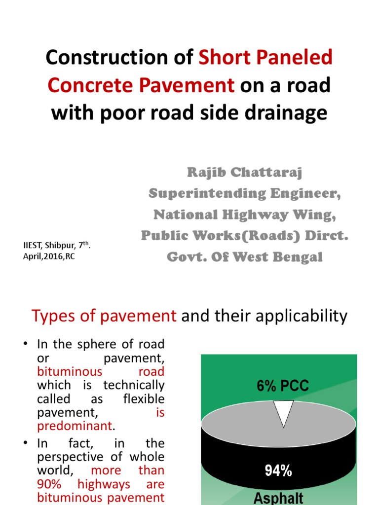 Short Paneled Concrete Pavement Guide | PDF | Road Surface | Road