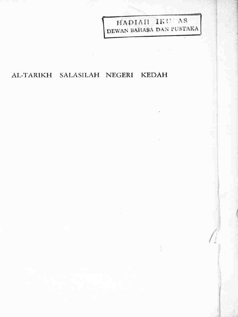 Buku Tarikh Salasilah Negeri Kedah - Muhammad Hassan PDF | PDF