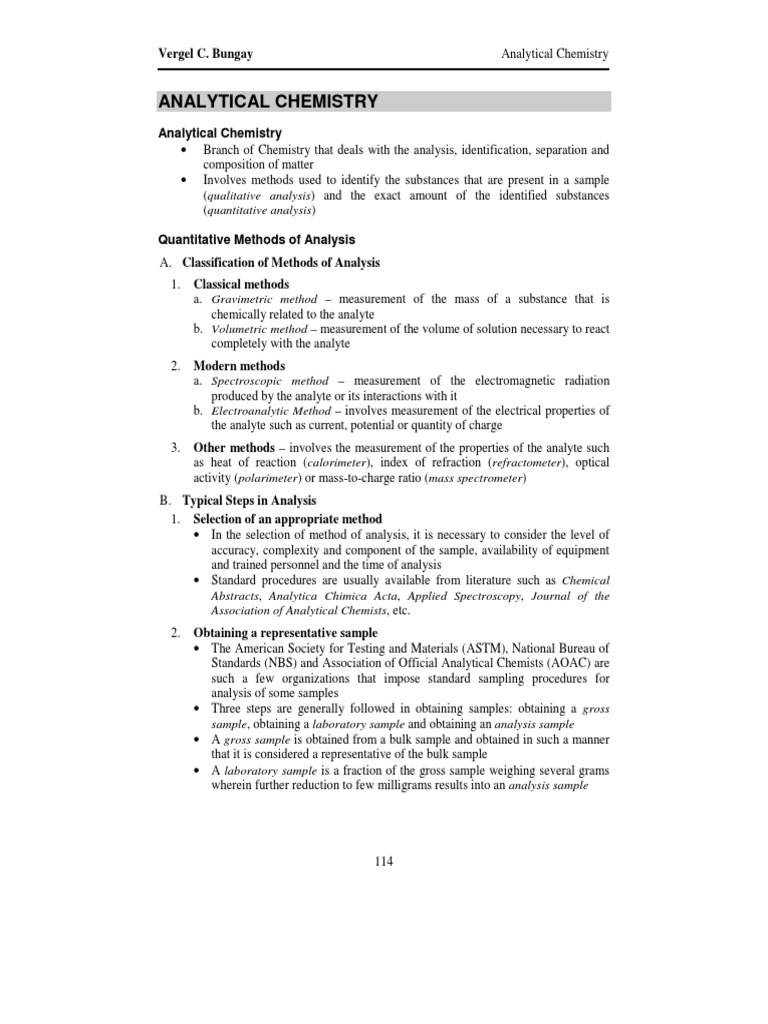 Analytical Chemistry | PDF | Titration | Chemistry