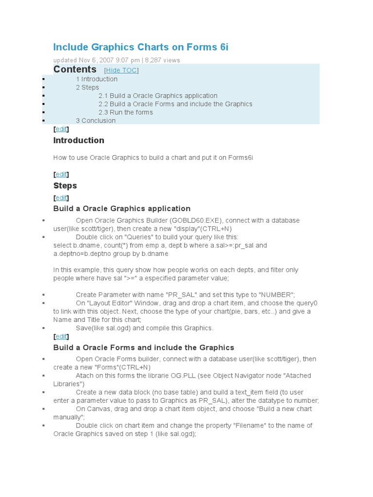 Include Graphics Charts On Forms 6i | PDF | Databases | Oracle Database