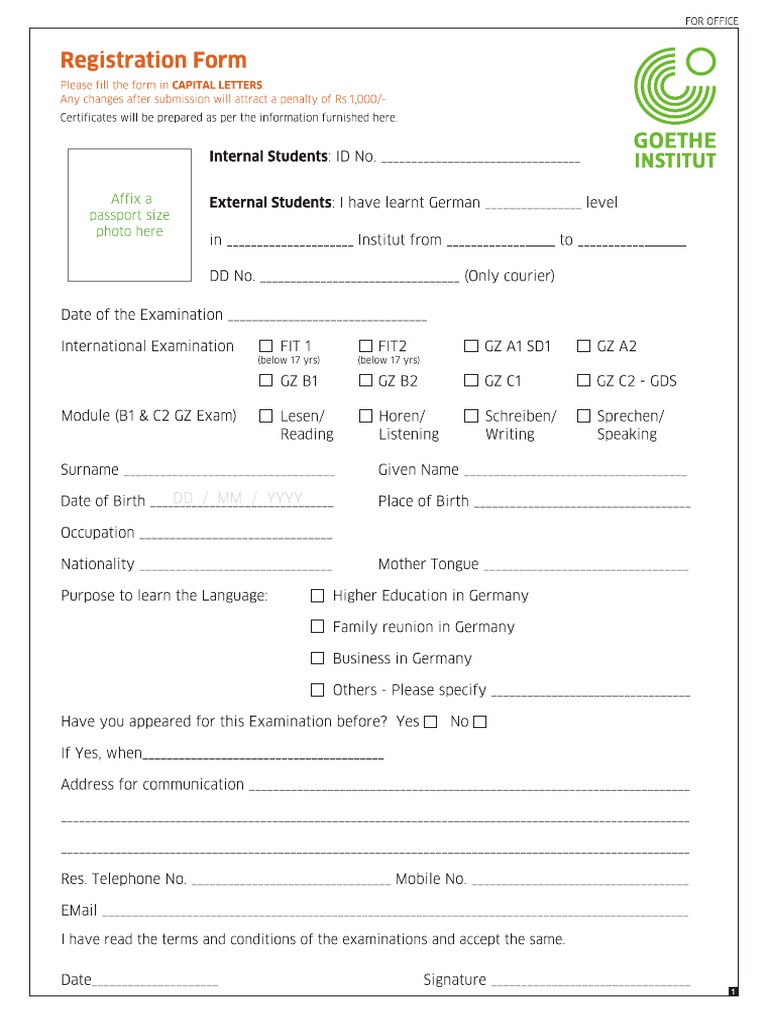 Exam Registration Form 2019 PDF | PDF