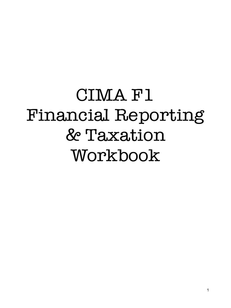 f1 Cima Workbook Q & A PDF | PDF | Value Added Tax | Capital Gains Tax