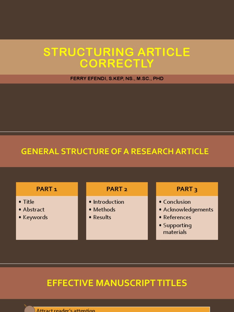 Structuring a Research Article Effectively | PDF | Citation | Academic ...
