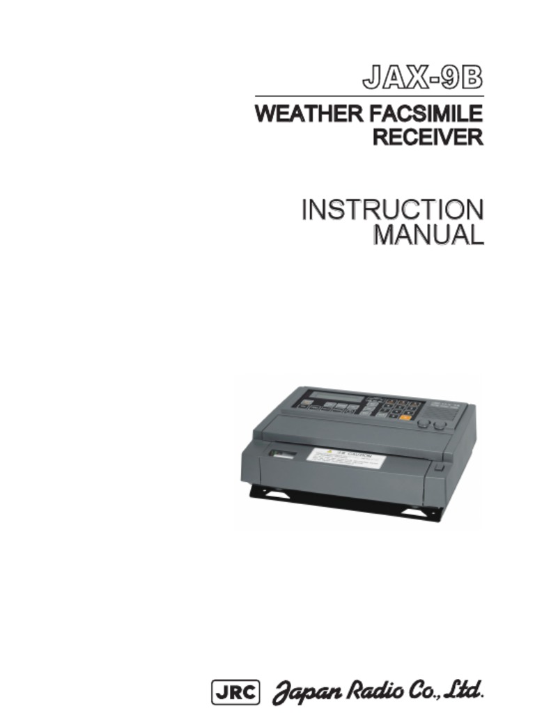JAX 9B Instruction Manual | PDF | Electrical Connector | Fax