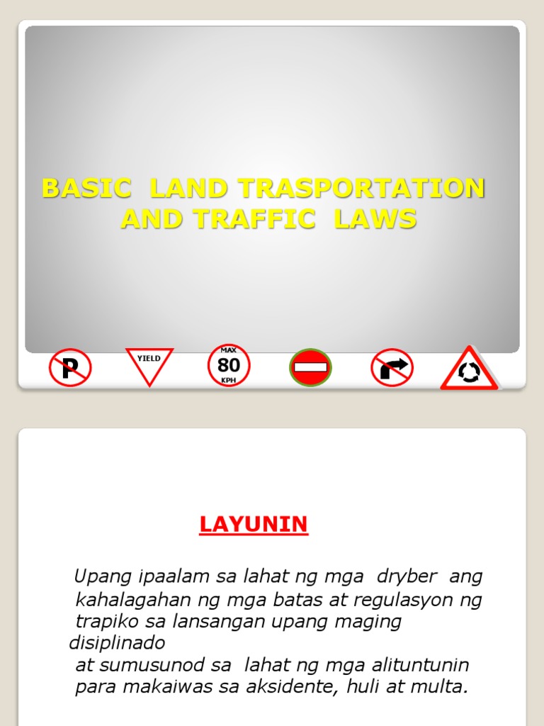 Basic Traffic Laws and Principles | PDF