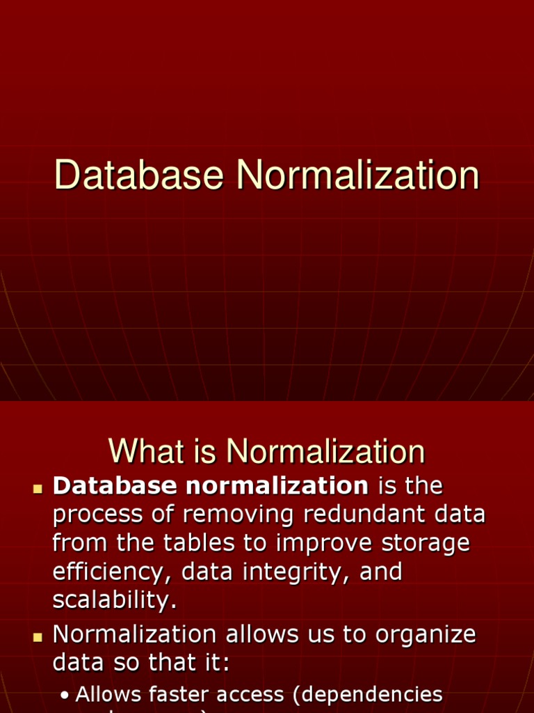 Normalization Lecture | Download Free PDF | Data Management ...