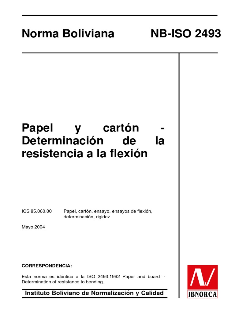 NB Iso 2493 - 2004 | PDF | Organización internacional para la estandarización | Calibración