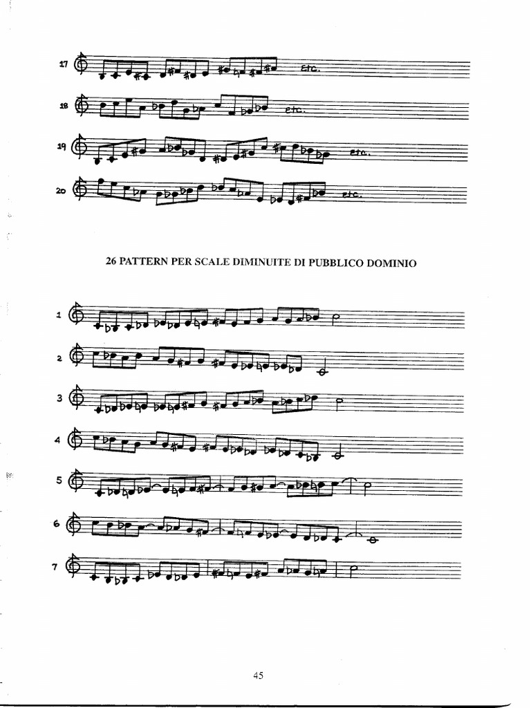 Diminished Scale Patterns | PDF