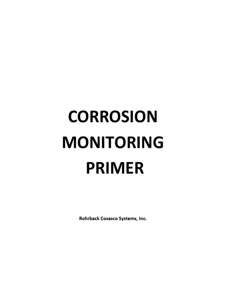 Corrosion Monitoring Primer | PDF | Redox | Corrosion