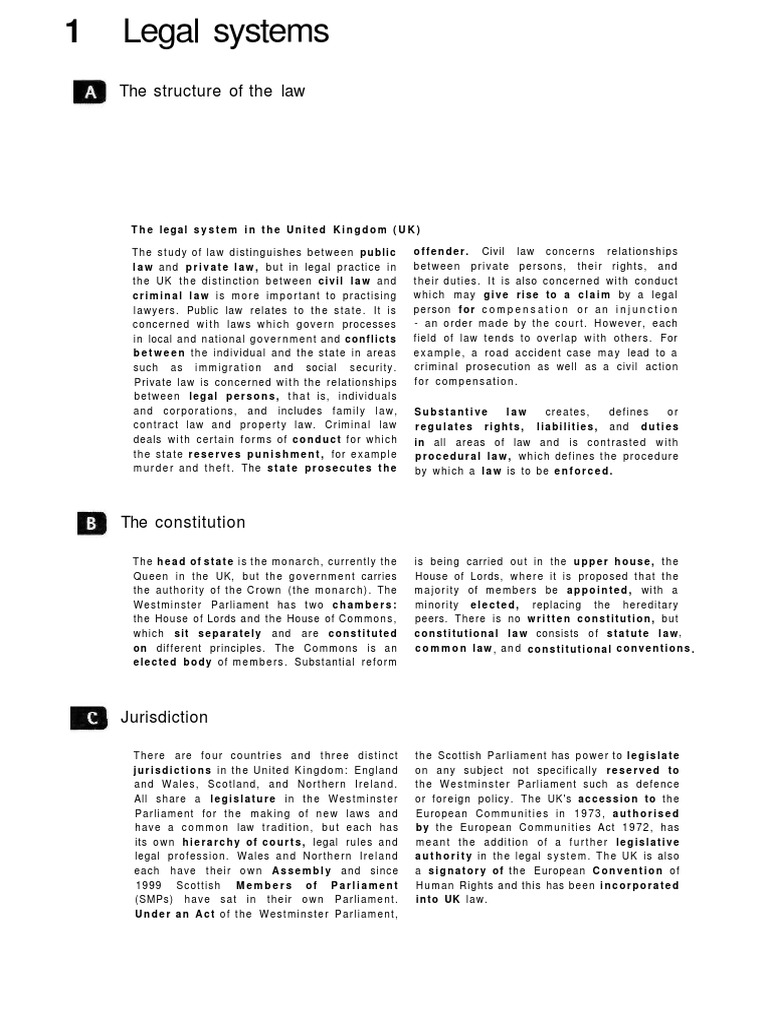 UK Legal System Overview | PDF | Partnership | Bill (Law)