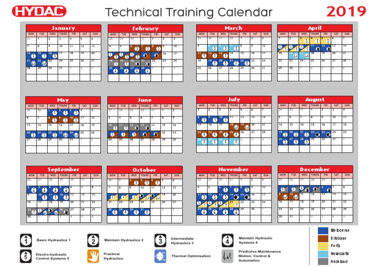 2019 HYDAC Technical Training Calendar.. | PDF | Liquids | Civil ...