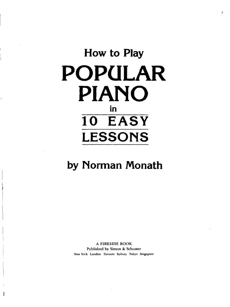 Norman Monath, Hal David-How To Play Popular Piano in 10 Easy Lessons ...