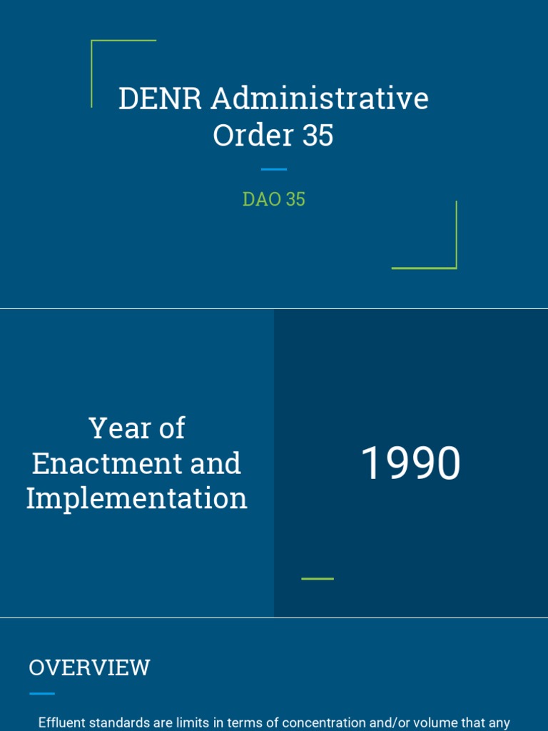 DENR Administrative Order 35 | PDF | Water Pollution | Wastewater