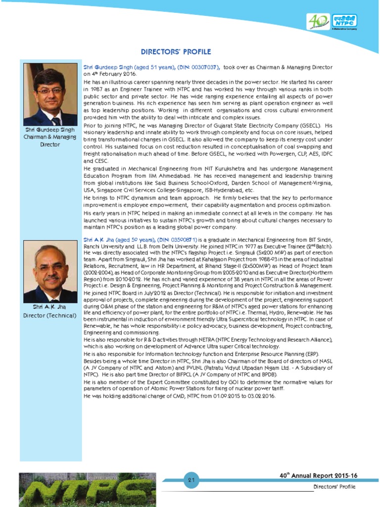 Directors Profile | PDF | Business | Economies