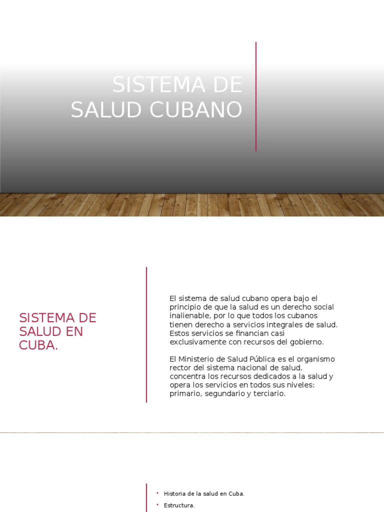 Presentacion Sistema de Salud Cubano | PDF | Cuba | Enfermería