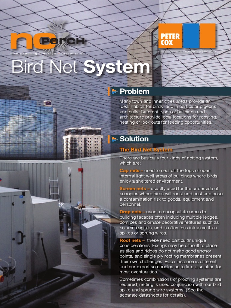 Peter Cox Bird Net Datasheet PDF | PDF | Birds | Roof
