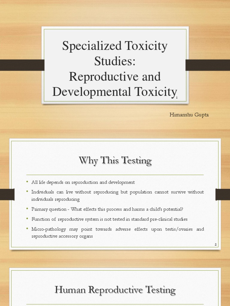Reproductive and Developmental Toxicity | PDF | Cellular ...