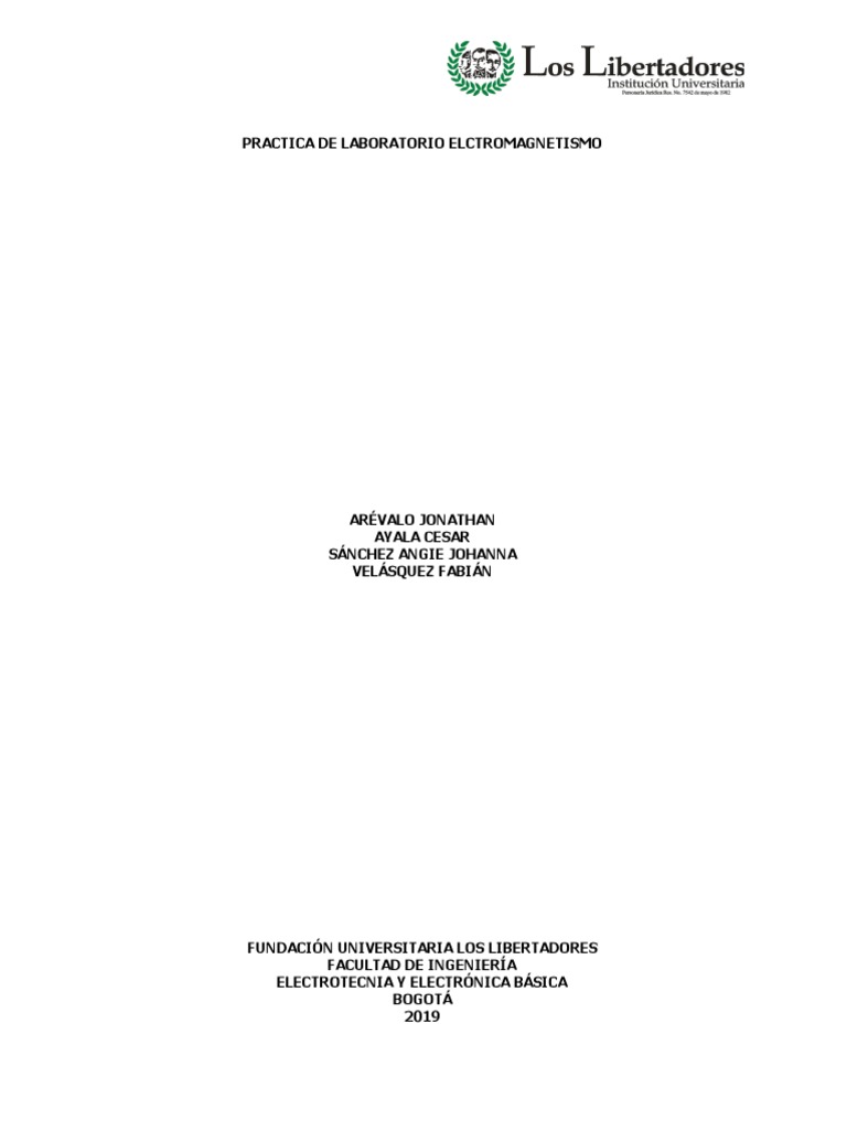 Práctica de Laboratorio: Electromagnetismo | PDF | Imán | Campo magnético