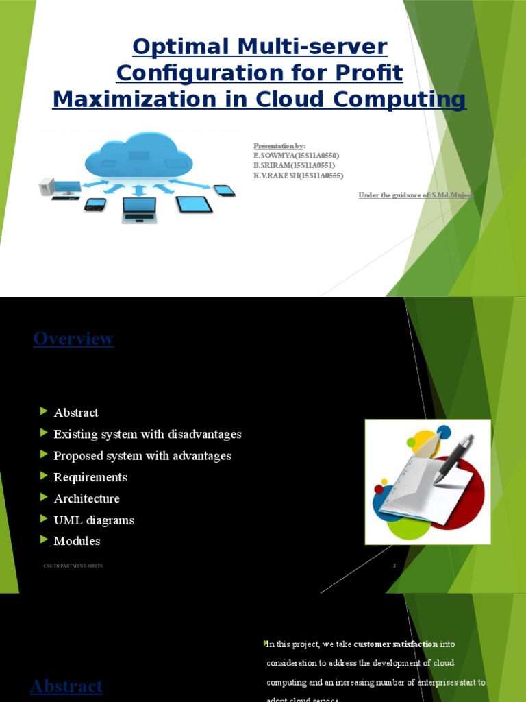 Optimal Multi-Server Configuration For Profit Maximization in Cloud Computing | PDF | Cloud ...