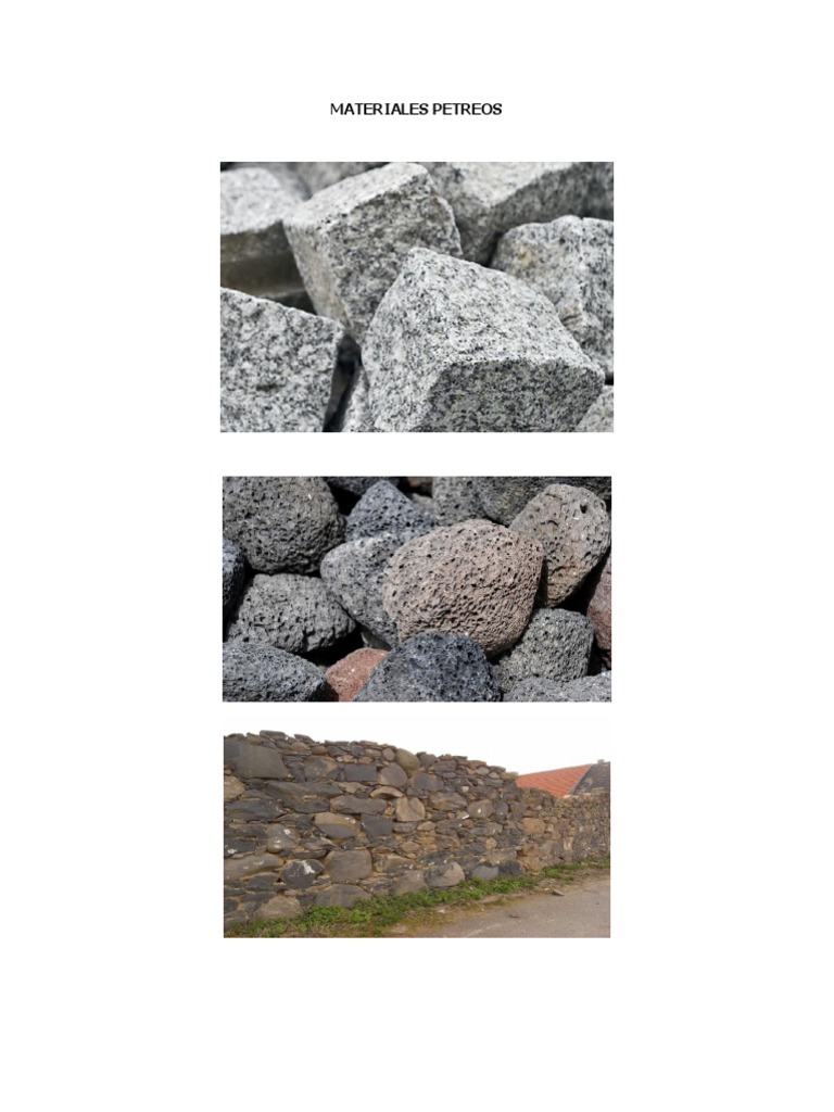 Materiales Petreos PDF | PDF | Yeso | Caliza
