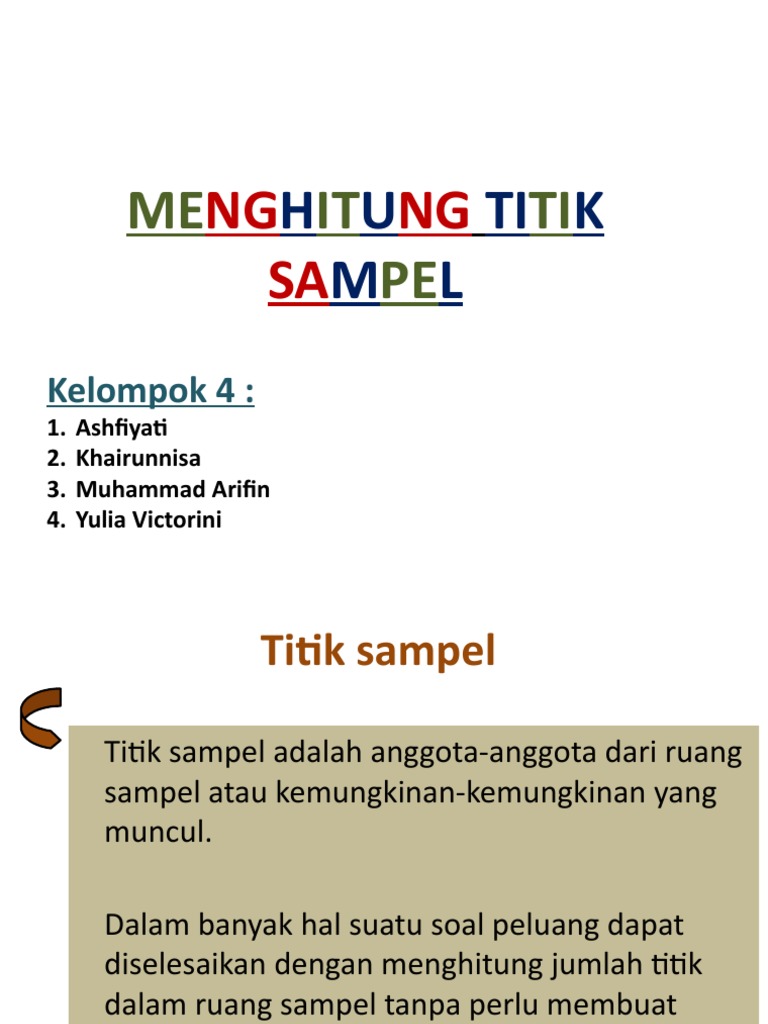 Menghitung Titik Sampel dan Ruang Sampel | PDF