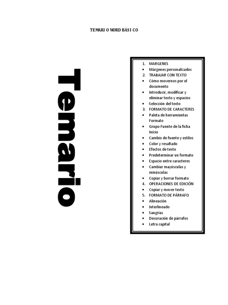 Guía Básica de Formato en Word | PDF