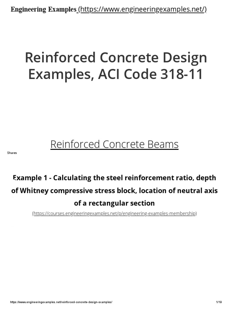 Reinforced Concrete Design Examples | Download Free PDF | Reinforced ...