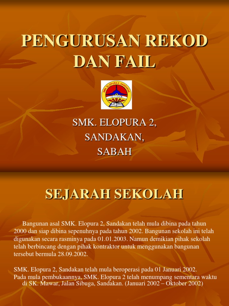Contoh Sistem Fail Di Sekolah | PDF